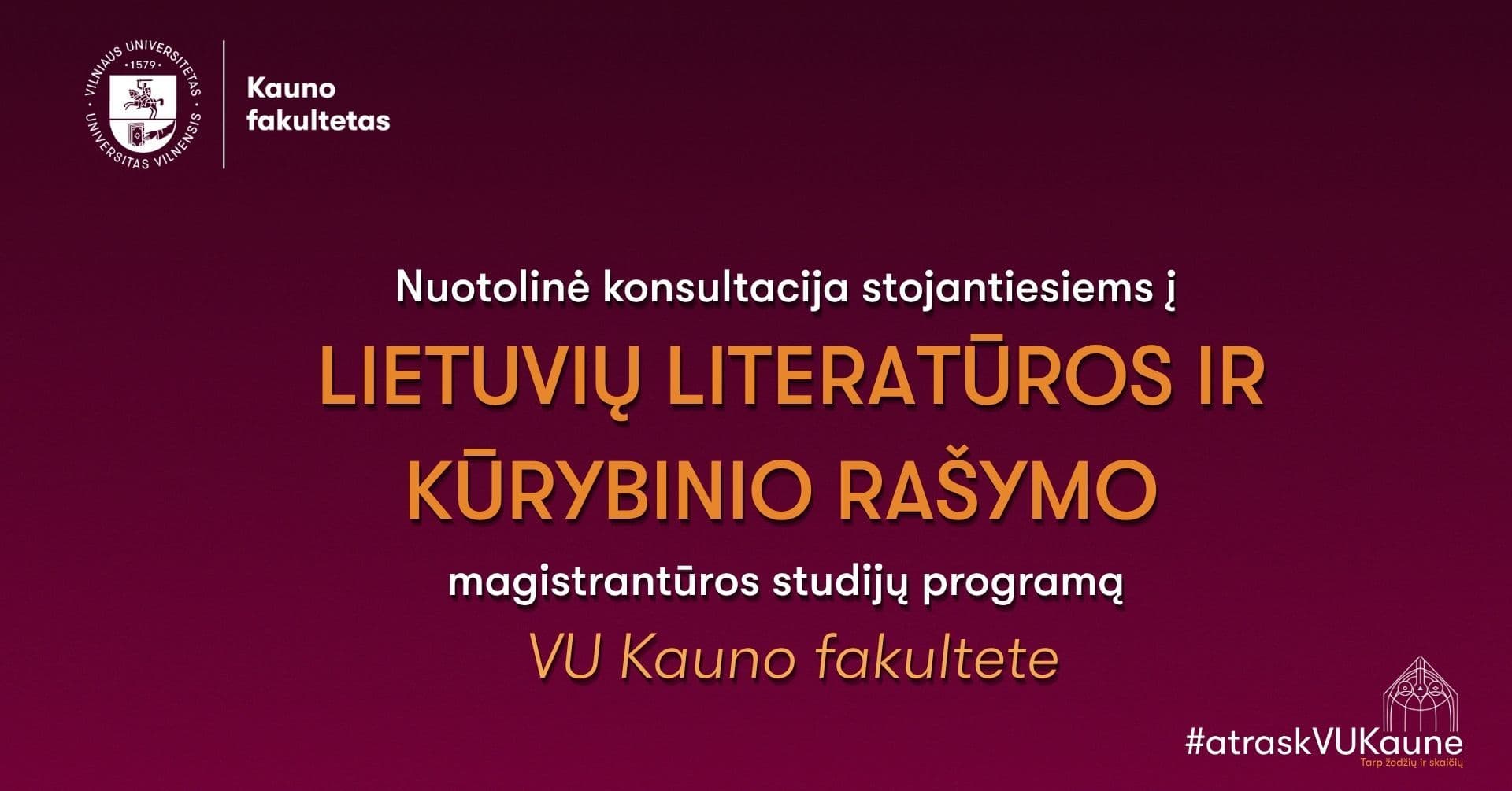 Nuotolinė konsultacija stojantiesiems į Lietuvių literatūros ir ...
